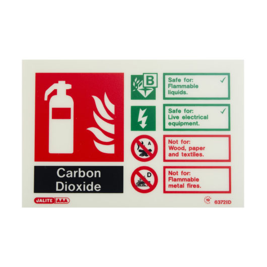 CO2 Fire Extinguisher Wall Signs